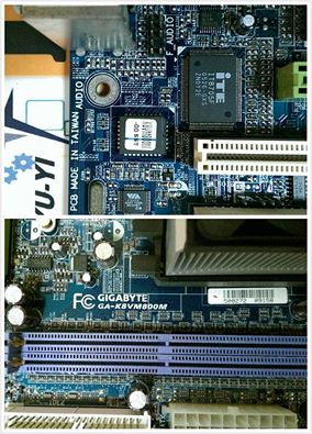 GIGABYTE GA-K8VM800M AMD Socket 754 Processor Board - 裕益科技自動化設備可程式編碼器PLC分散式控制系統DCS